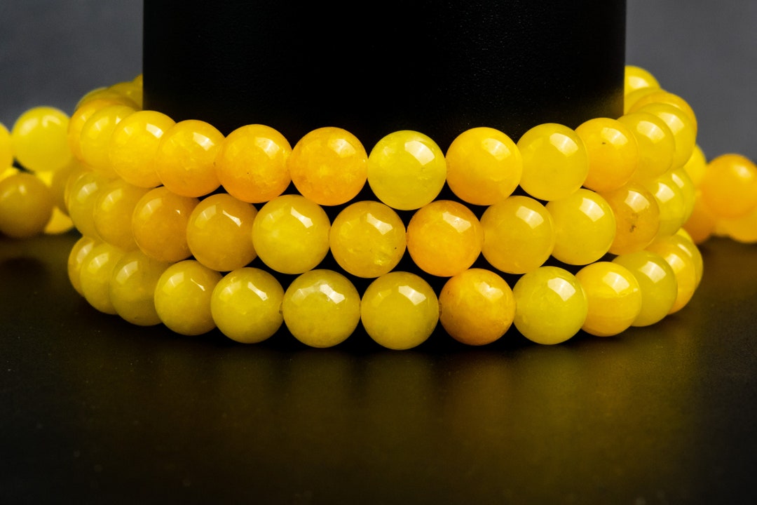 Yellow Jade Gemstone Grade Round 8mm Loose Beads - Etsy