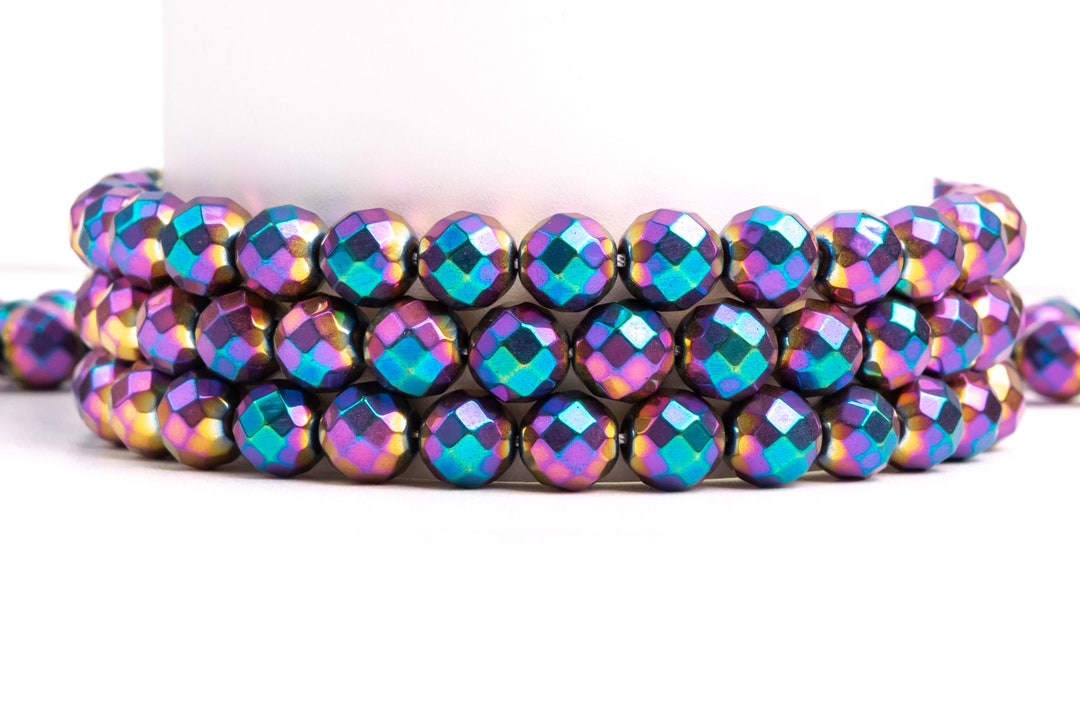 Rainbow Hematite Gemstone Grade AAA Faceted Round 2mm 3mm 4mm 5-6mm 8mm ...