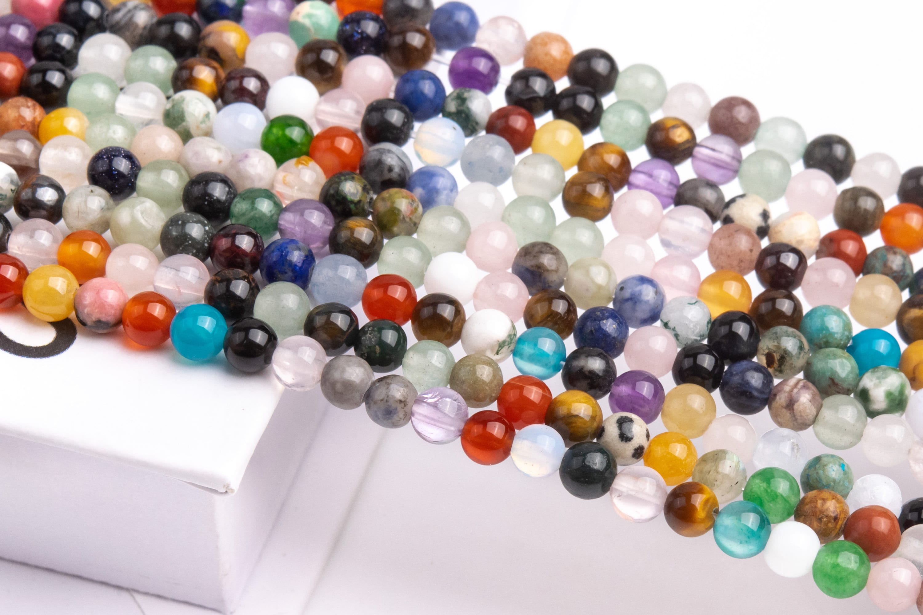 Natural Multicolor Mix Stone Gemstone Grade AAA Round 4mm 6mm 8mm 10mm ...