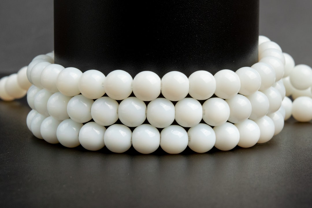 Snow White Jade Gemstone Grade Round 4mm 6mm 8mm Loose Beads - Etsy