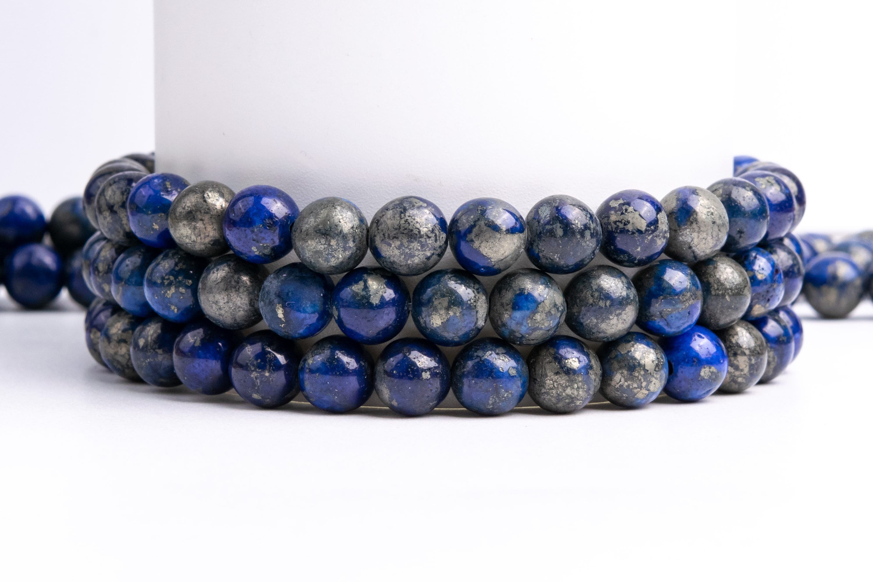 Lapis Lazuli Blue Pyrite Gemstone Grade AAA Round 7-8mm Loose Beads - Etsy