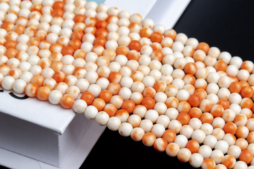 Orange Rain Flower Jade Gemstone Grade AAA Round 4mm 6mm 8mm 10mm Loose ...