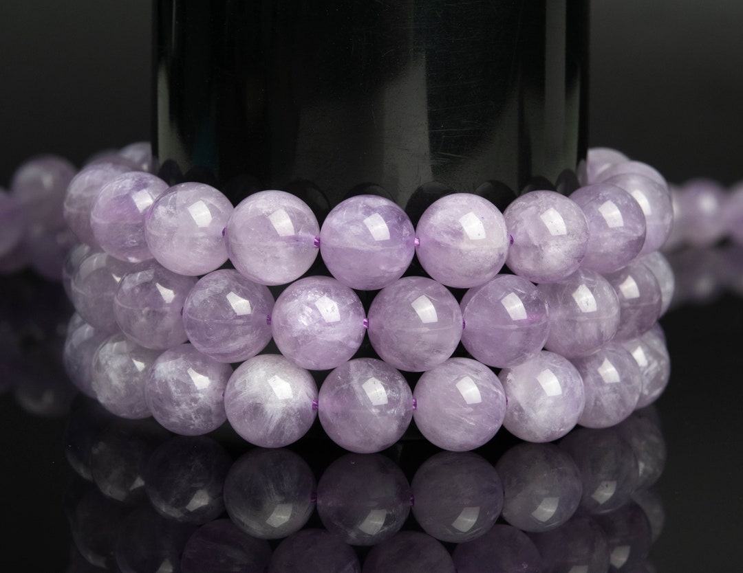 Natural Lavender Amethyst Gemstone Grade AA Round 6mm 7-8mm 8mm 9-10mm ...