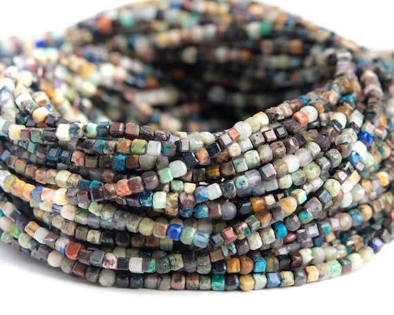 Natural Multicolor Turquoise Gemstone Grade A Beveled Edge - Etsy