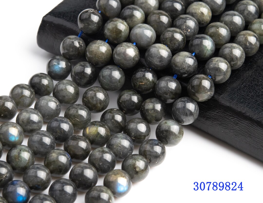 Natural Gray Labradorite Gemstone Grade AB Round 6mm 10mm Loose Beads ...