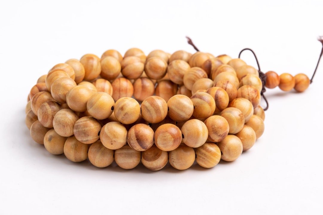 Natural Wood Yellow Agathis Alba Kingwood Gemstone Round 10mm Loose ...