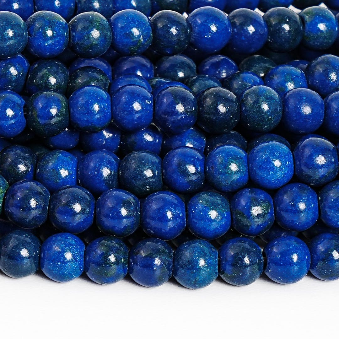 4MM Blue & Green Rain Flower Jade Beads Round Loose Beads for Jewelry ...
