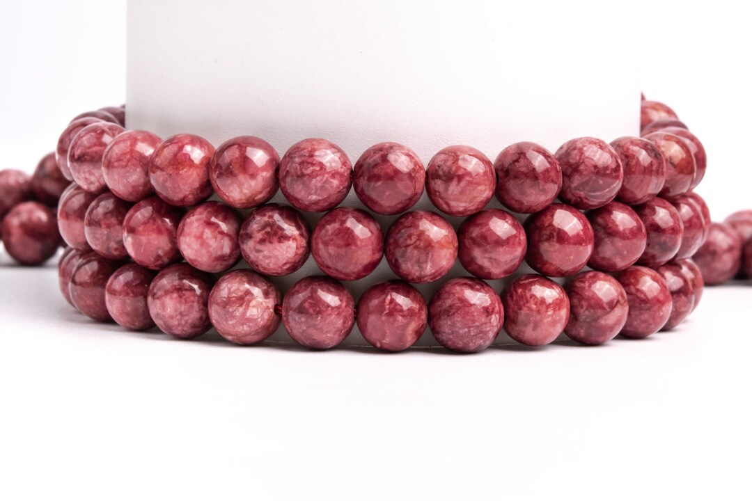 Brick Red Magnesite Turquoise Gemstone Grade AAA Round 6MM 8-9MM 10MM ...