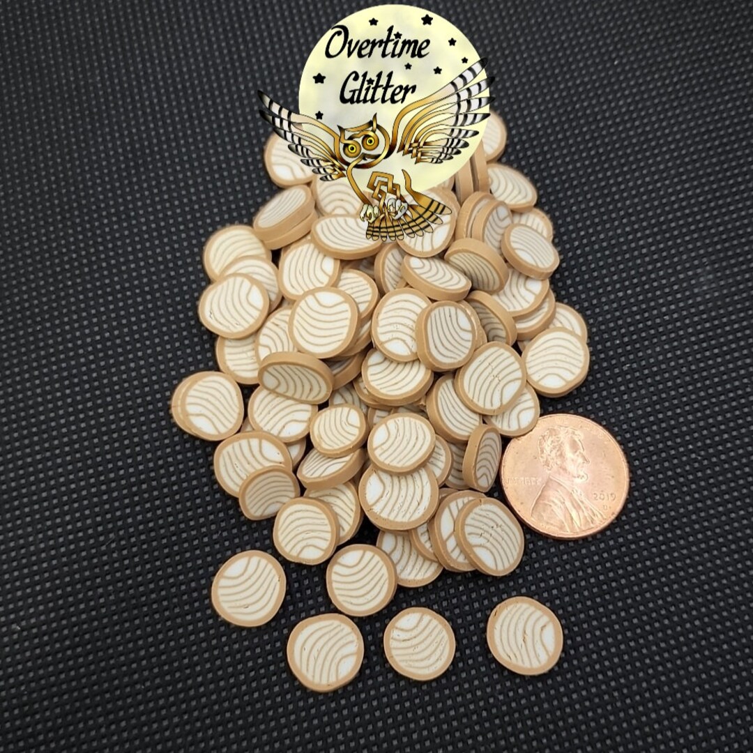 White Conchas, Mini Clay Slices, 10mm Sprinkles, Fimo Slices, Nail Deco ...