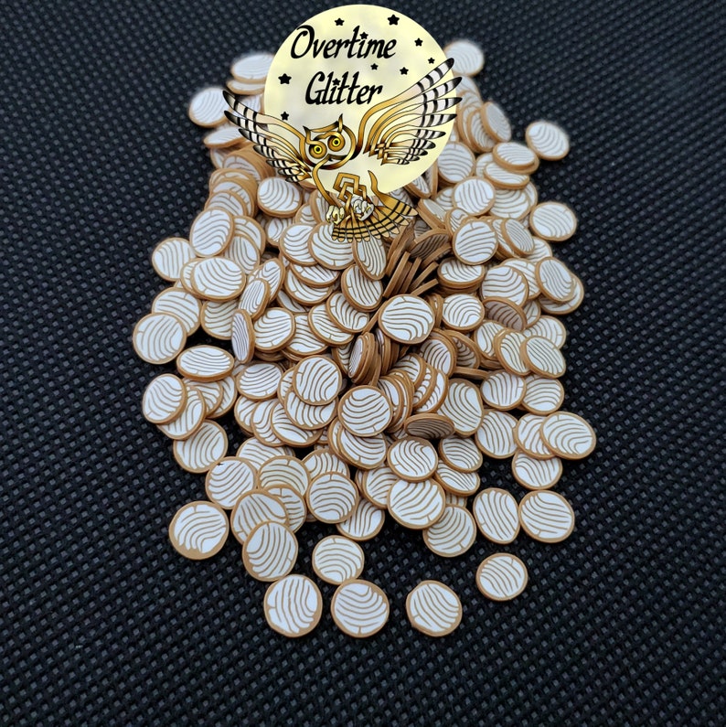 White Conchas Mini Clay Slices 5mm Sprinkles Fimo Slices - Etsy