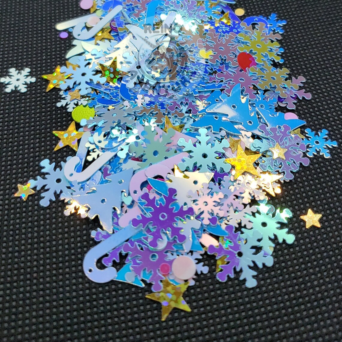 Christmas Sequins Mix , Chunky Confetti, Color Shifting, Holidays, Xmas ...