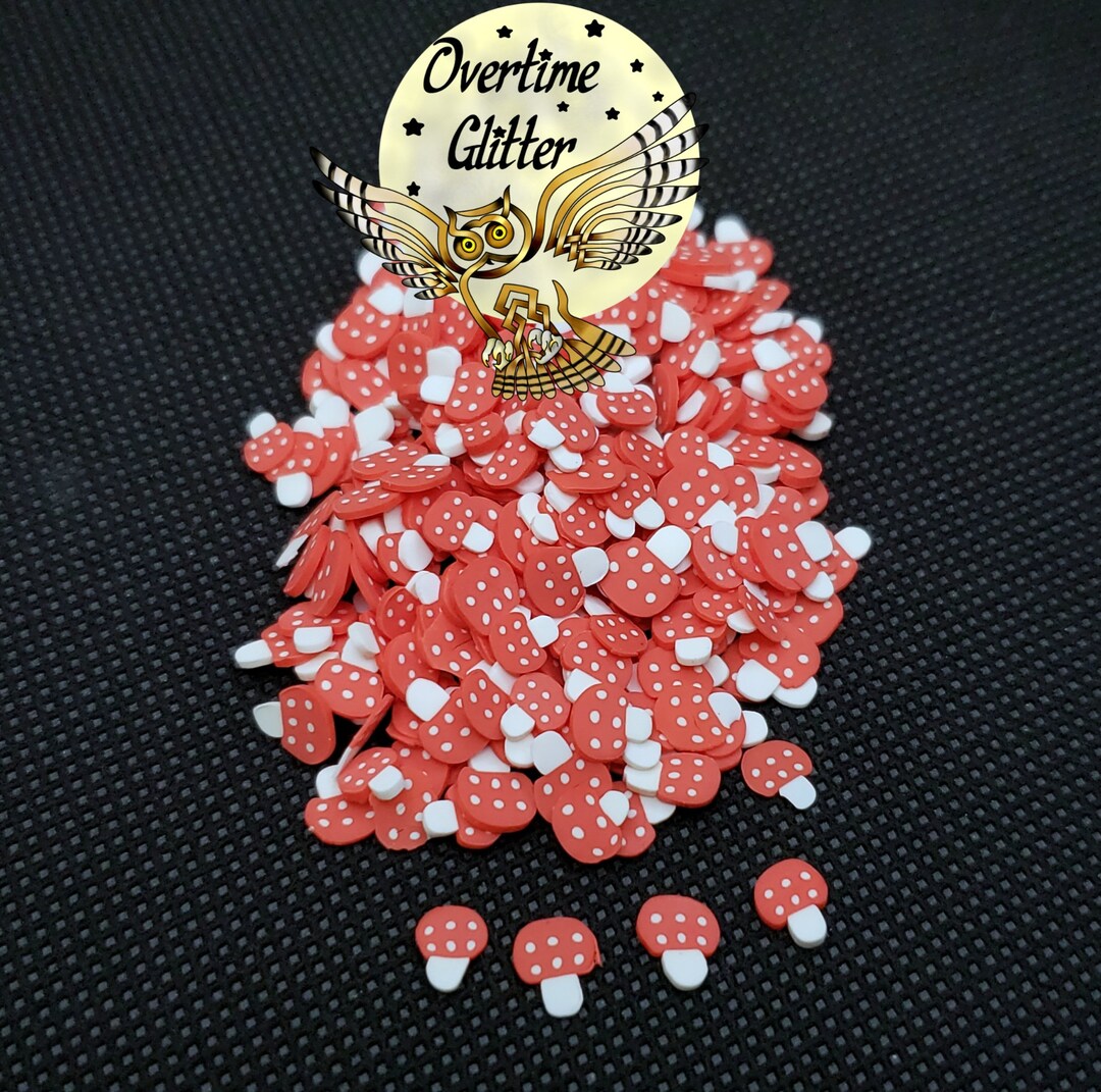 Mini Mushrooms, Fimo Cane, Clay Sprinkles, Fimo Slices, Embellishments ...