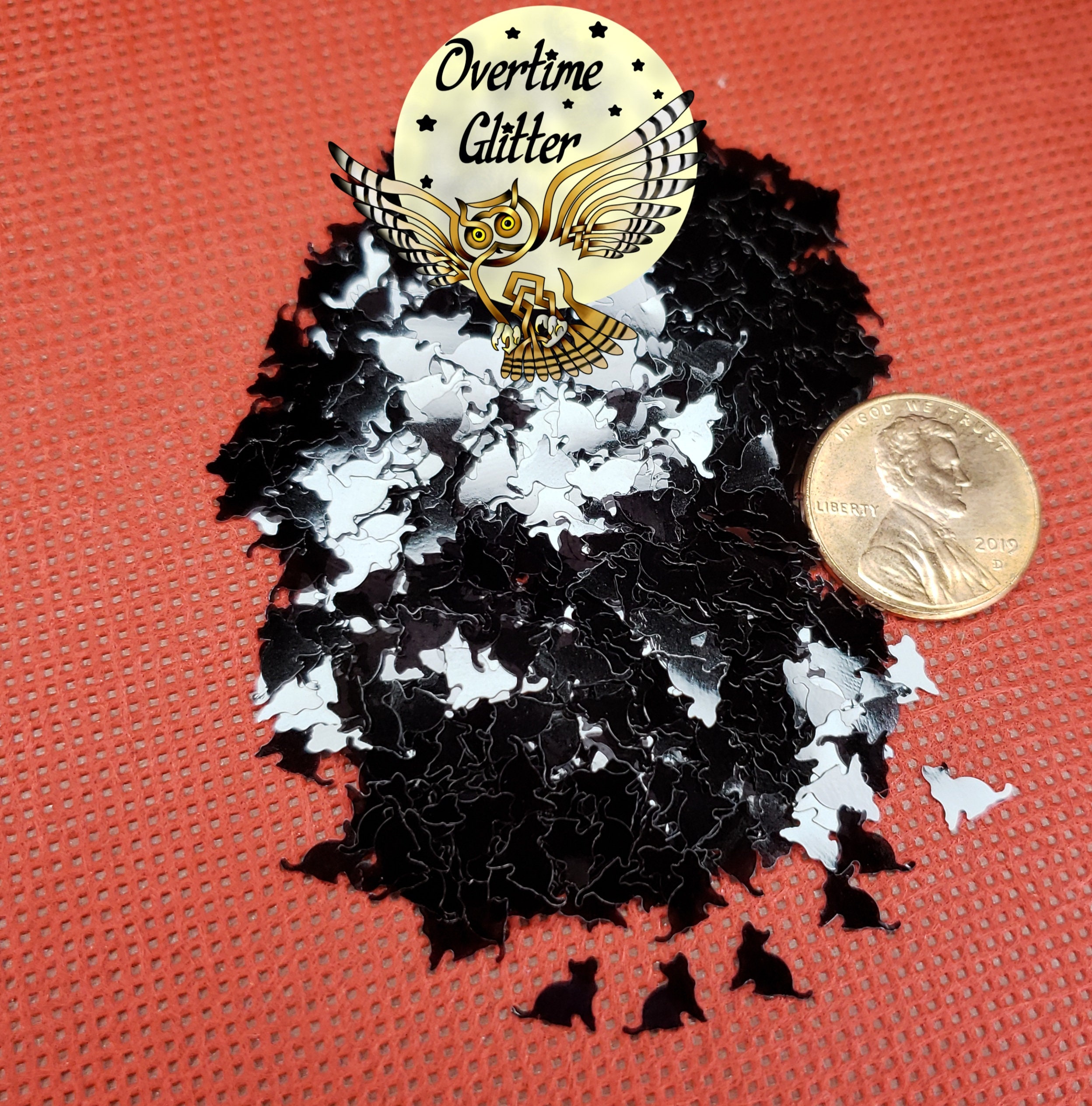 Black Cat Glitter Shapes 6mm Glossy Confetti Sprinkles - Etsy