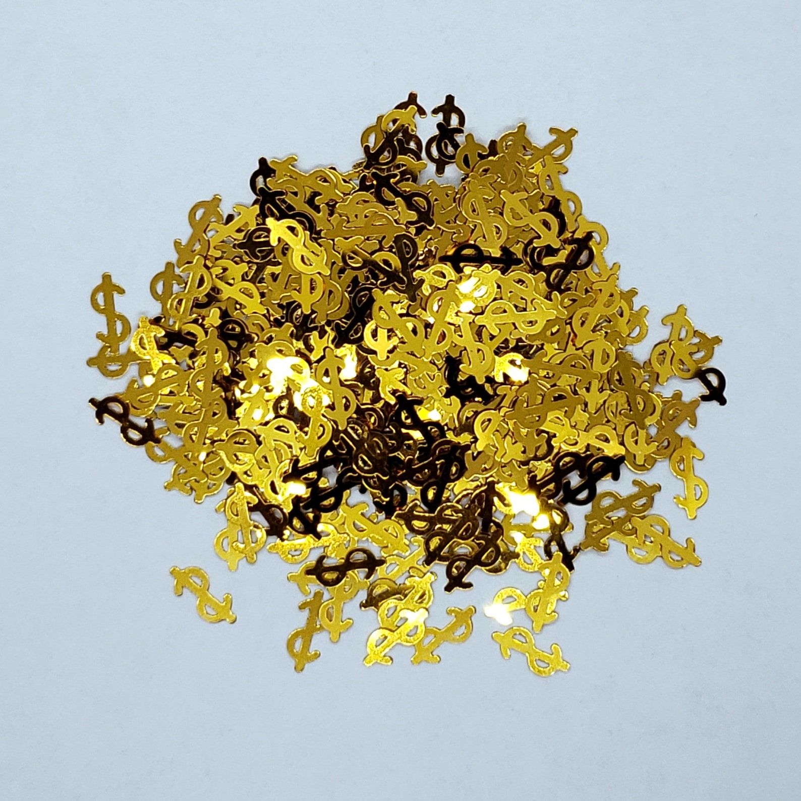 Money Dollar Sign Metallic Gold Glitter Chunky Confetti - Etsy