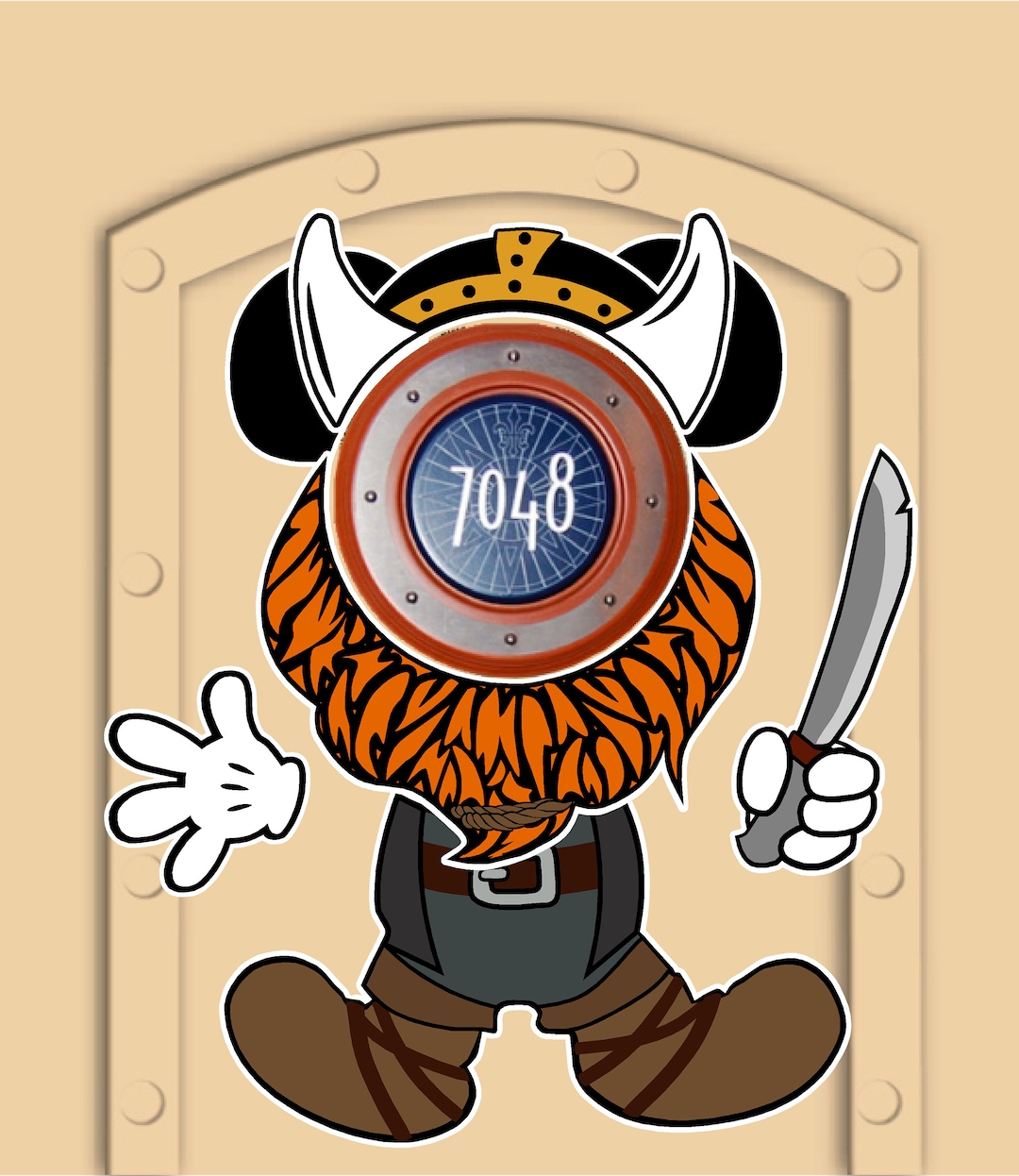 Disney Cruise Viking Mickey Mouse With Mickey, Ears, Hat and Beard ...