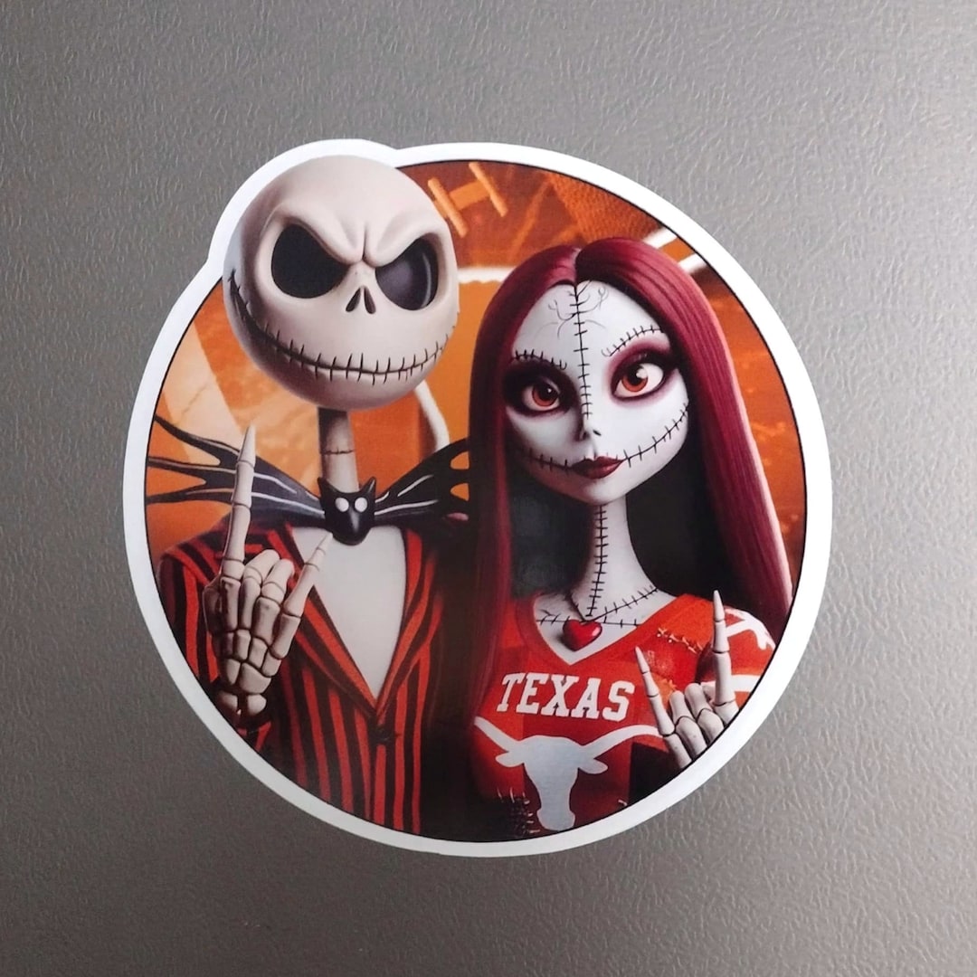 Hook Em Horns Magnet With Jack and Sally Support the Texas Longhorns ...