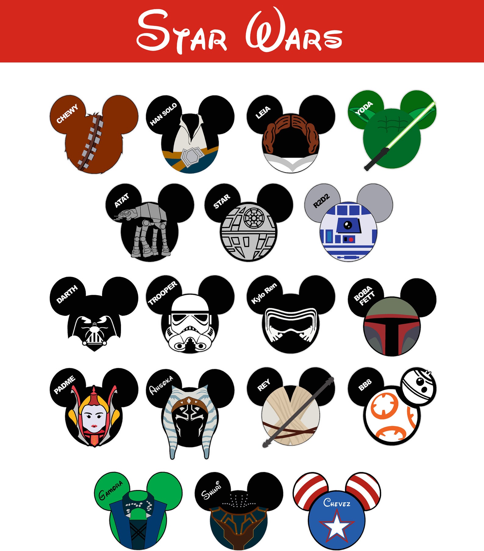 Mickey and Minnie Mix and Match Disney Mickey Ears Custom - Etsy