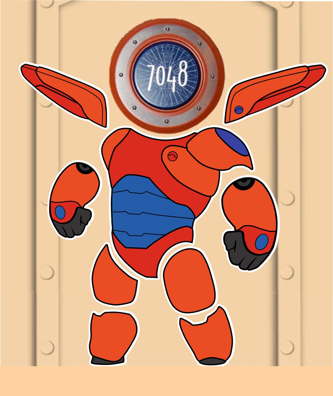 Disney Cruise Door Magnets Baymax Superhero in Red Super Suit Armor ...