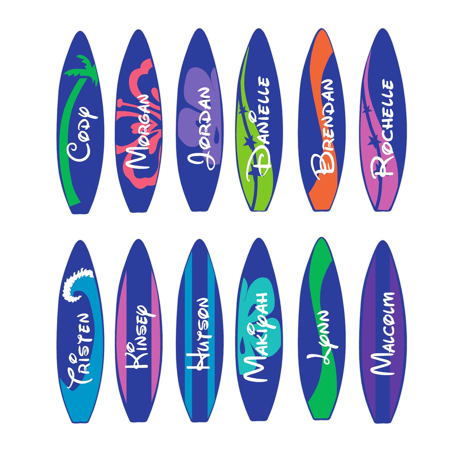 Disney Cruise Door Magnets Custom Hawaiian Surf Boards | Etsy