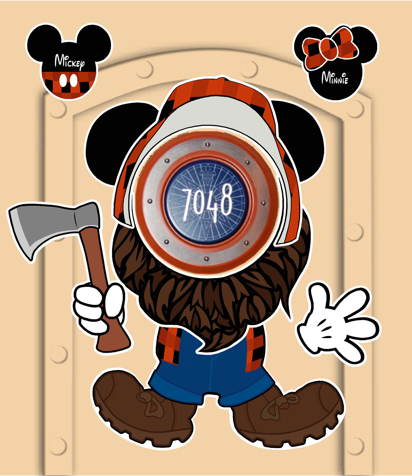 Disney Cruise Door Magnets Mickey Lumberjack in Alaska Real - Etsy