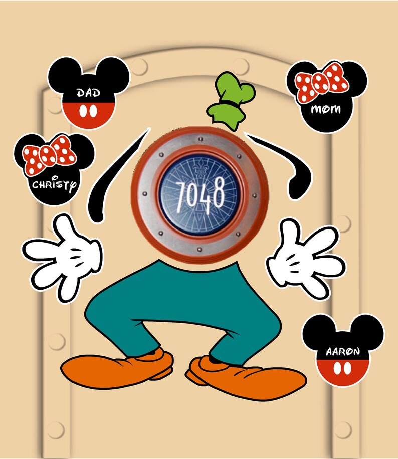 Disney Cruise Door Magnets Goofy With Hat Ears and Hands Ready to Sail ...