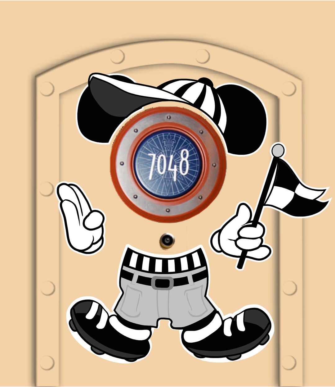 Disney Cruise Mickey Referee Parents Teenagers Kids Door Magnets Custom ...