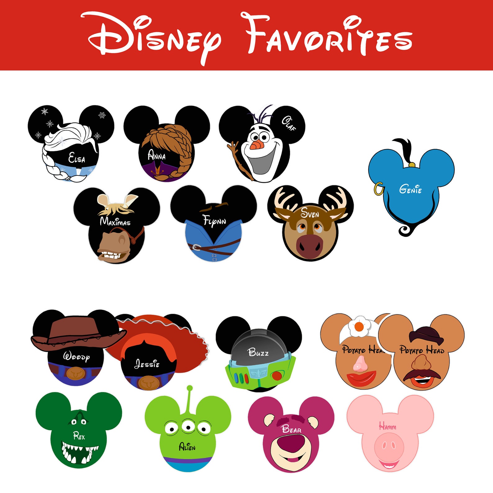 Mickey and Minnie Mix and Match Disney Mickey Ears Custom - Etsy