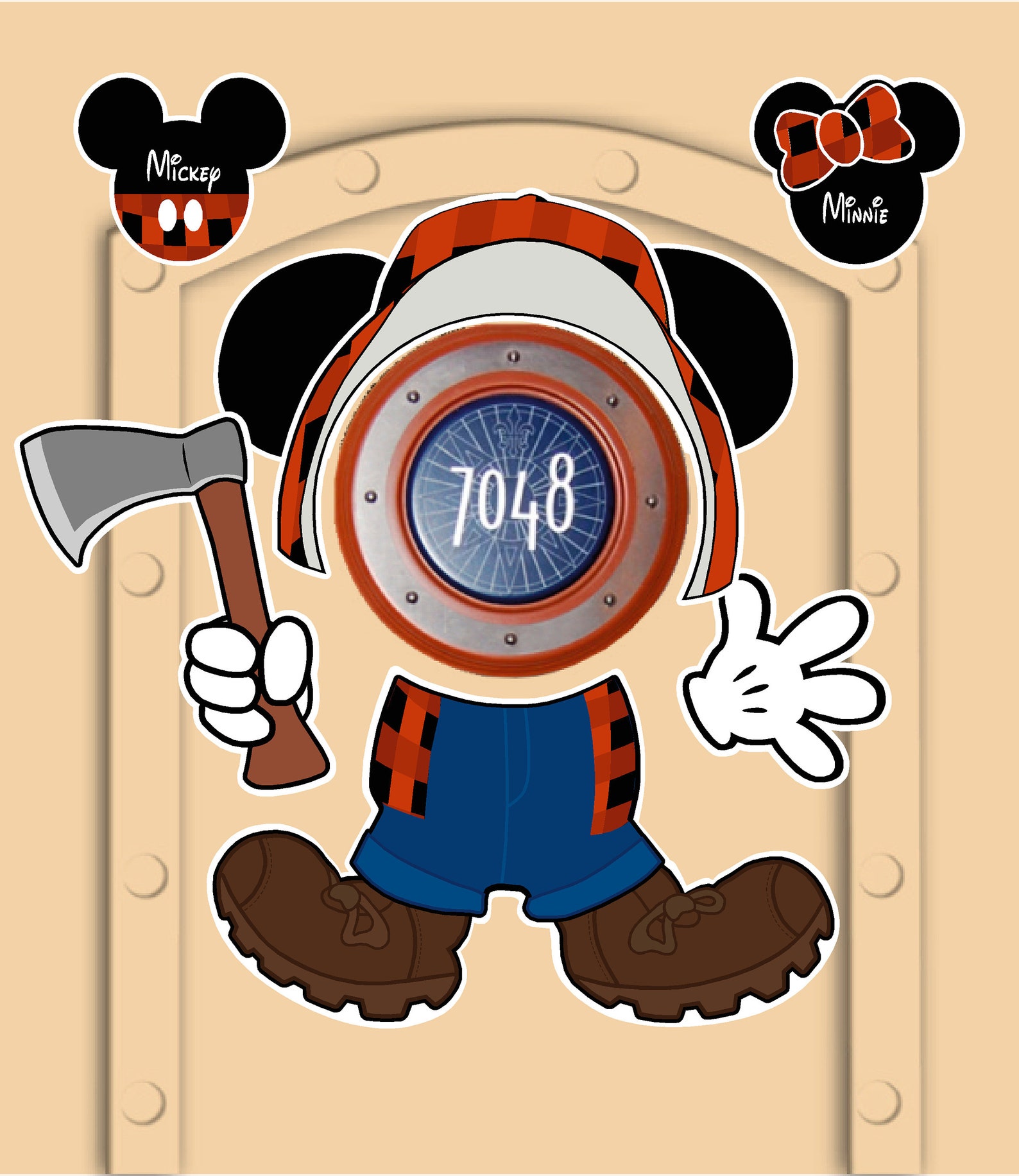 Disney Cruise Door Magnets Mickey Lumberjack in Alaska Real - Etsy