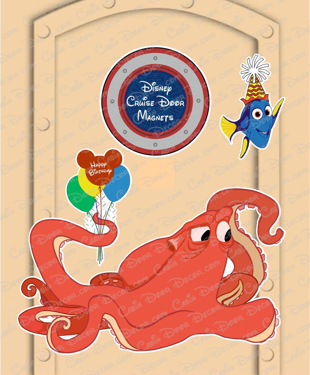 Disney Cruise Door Magnets Hank the Septopus and Dory Magnets From ...