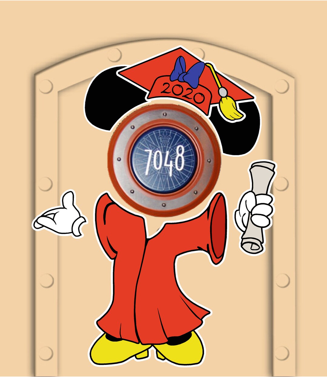 Disney Cruise Graduation Cap and Gown Minnie Mouse Use Your School ...