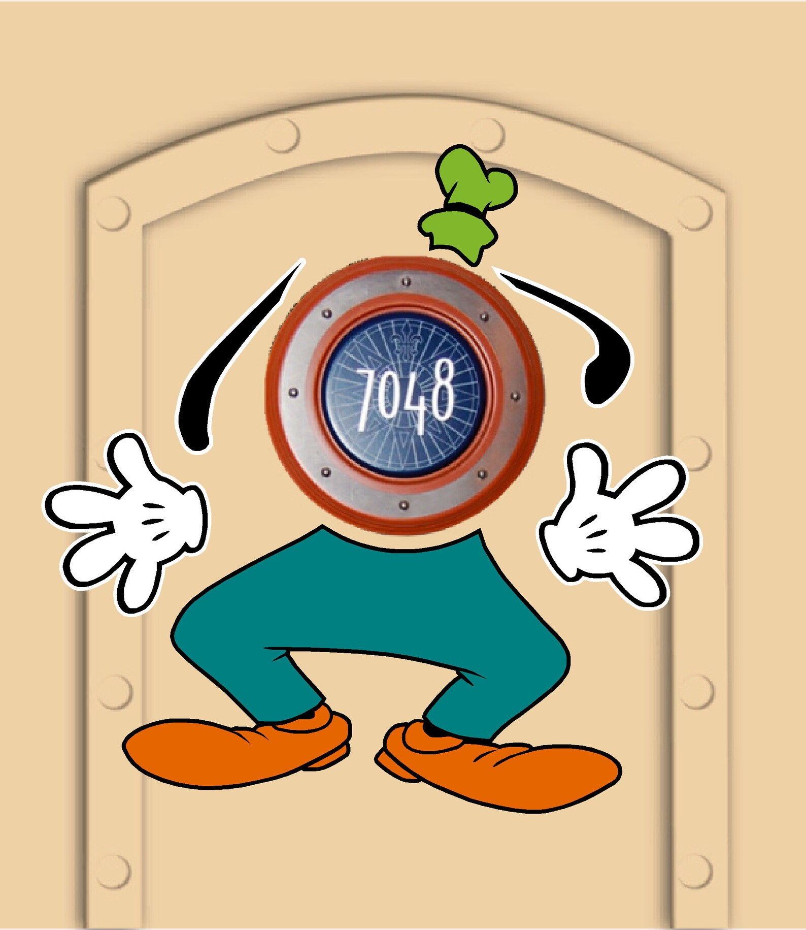 Disney Cruise Door Magnets Goofy With Hat Ears and Hands Ready - Etsy