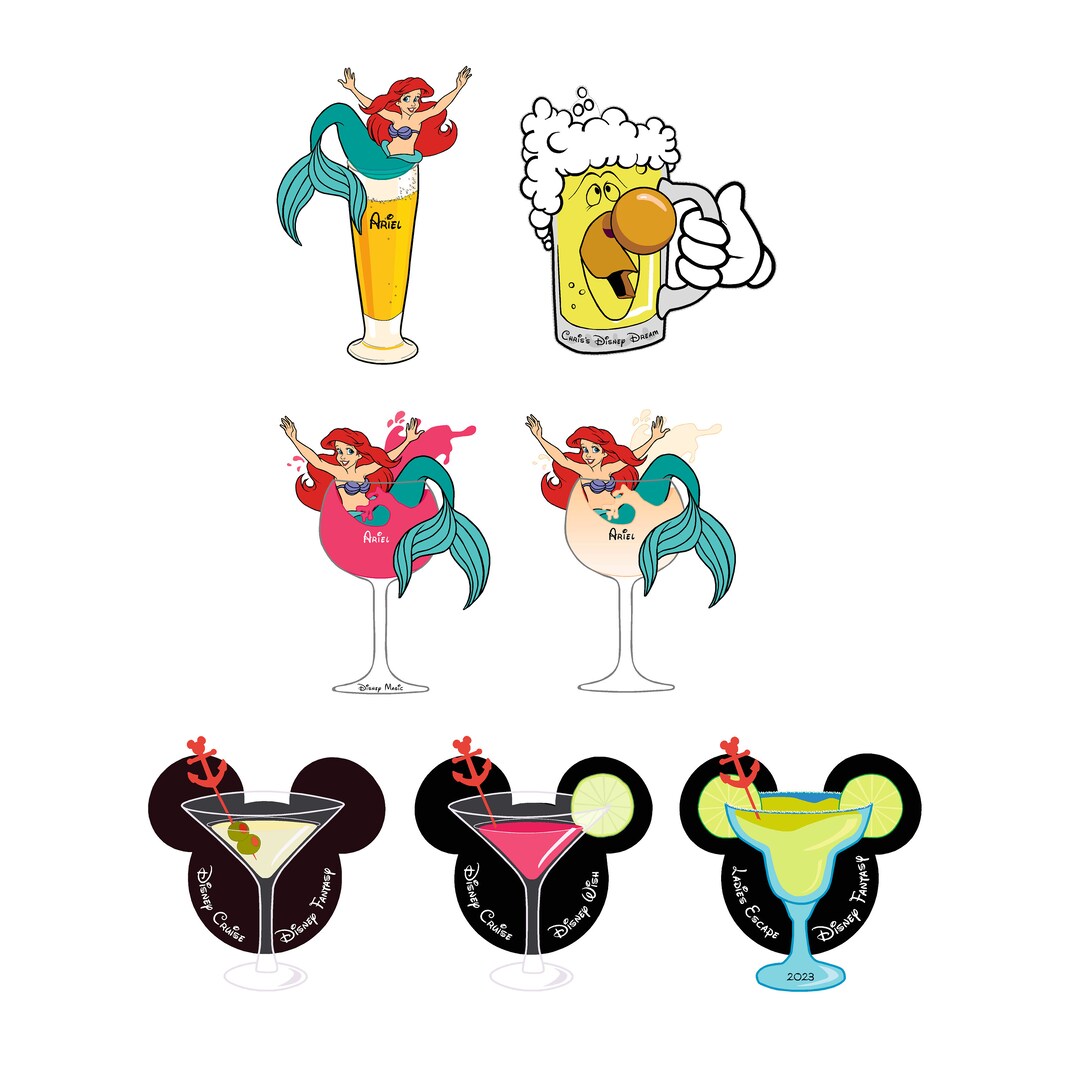 Disney Cruise Drink Magnets Real Custom Magnets Just Here for the ...