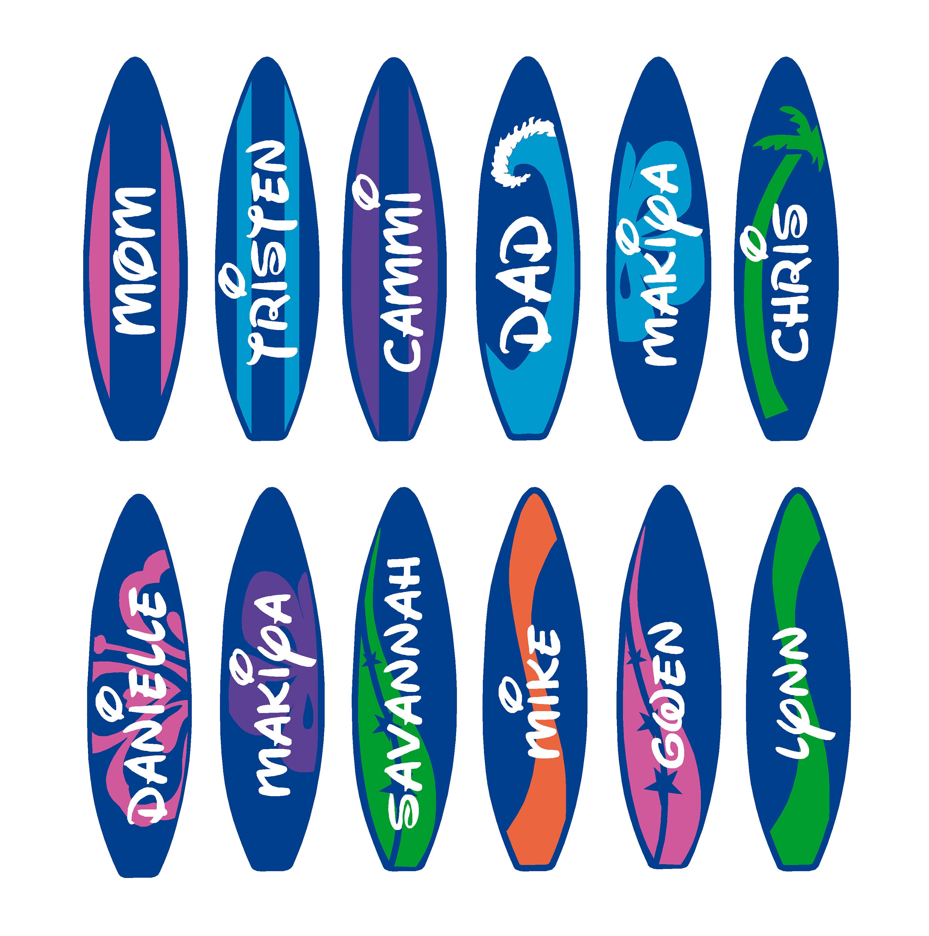 Disney Cruise Door Magnets Stitch With Personlized Surf Boards - Etsy