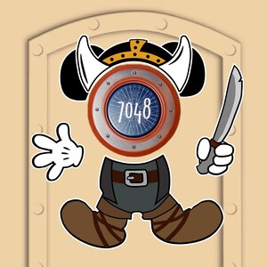 Disney Cruise Viking Mickey Mouse With Mickey, Ears, Hat and Beard ...