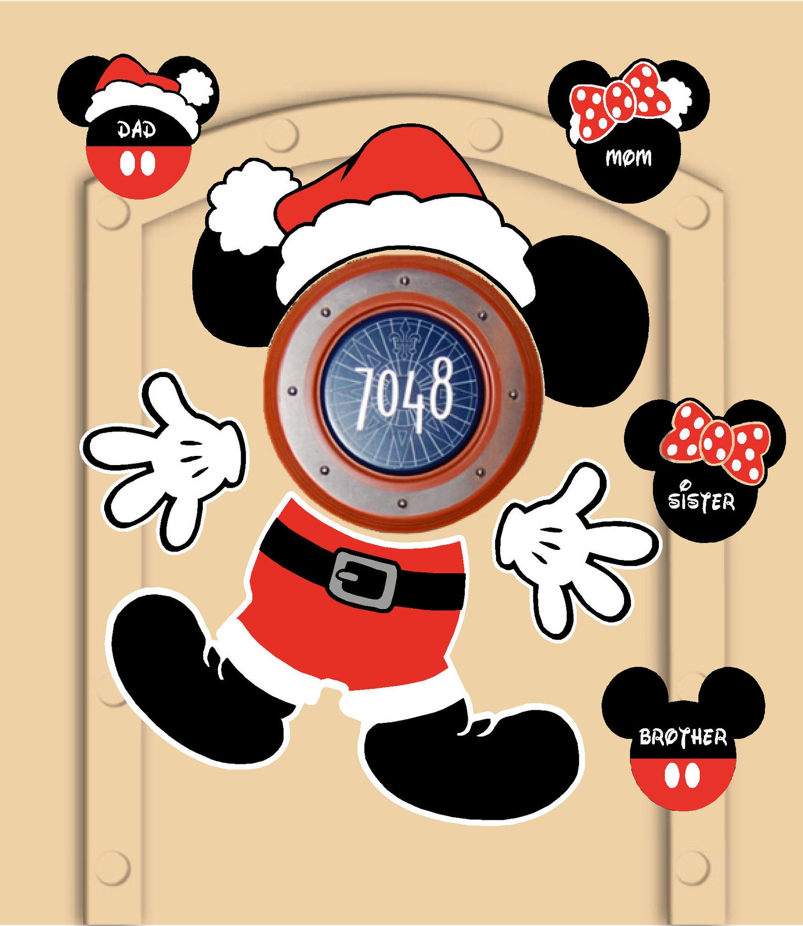 Disney Cruise Door Christmas Magnets Mickey Mouse Santa not | Etsy