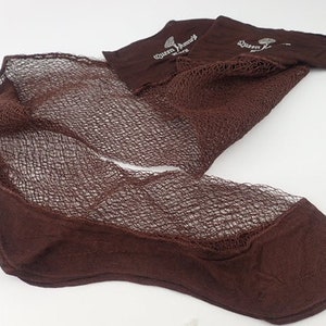 Unworn 1940s WWII Queen Anne's Lace Fishnet Stockings Brown Fine ...