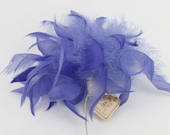 1900s Millinery Feather Piece | Shimmery Green Black Feathers | Hat ...