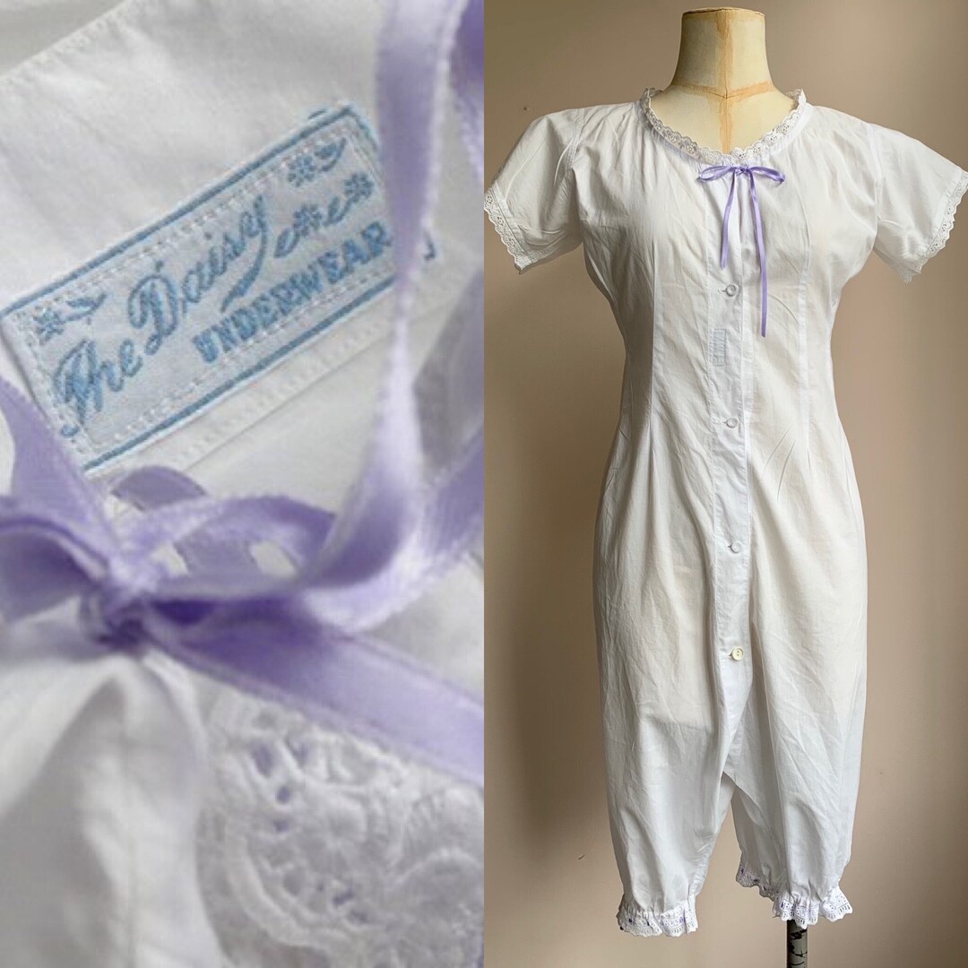 Edwardian Combinations Open Crotch Bloomers Broderie Anglaise White ...