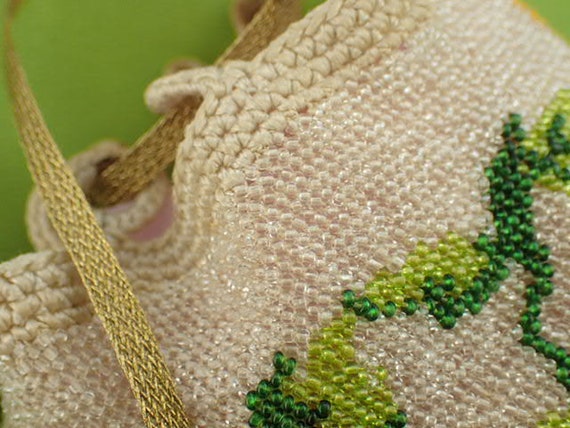 Little 1900s Beaded Reticule Evening Purse Drawstring… - Gem