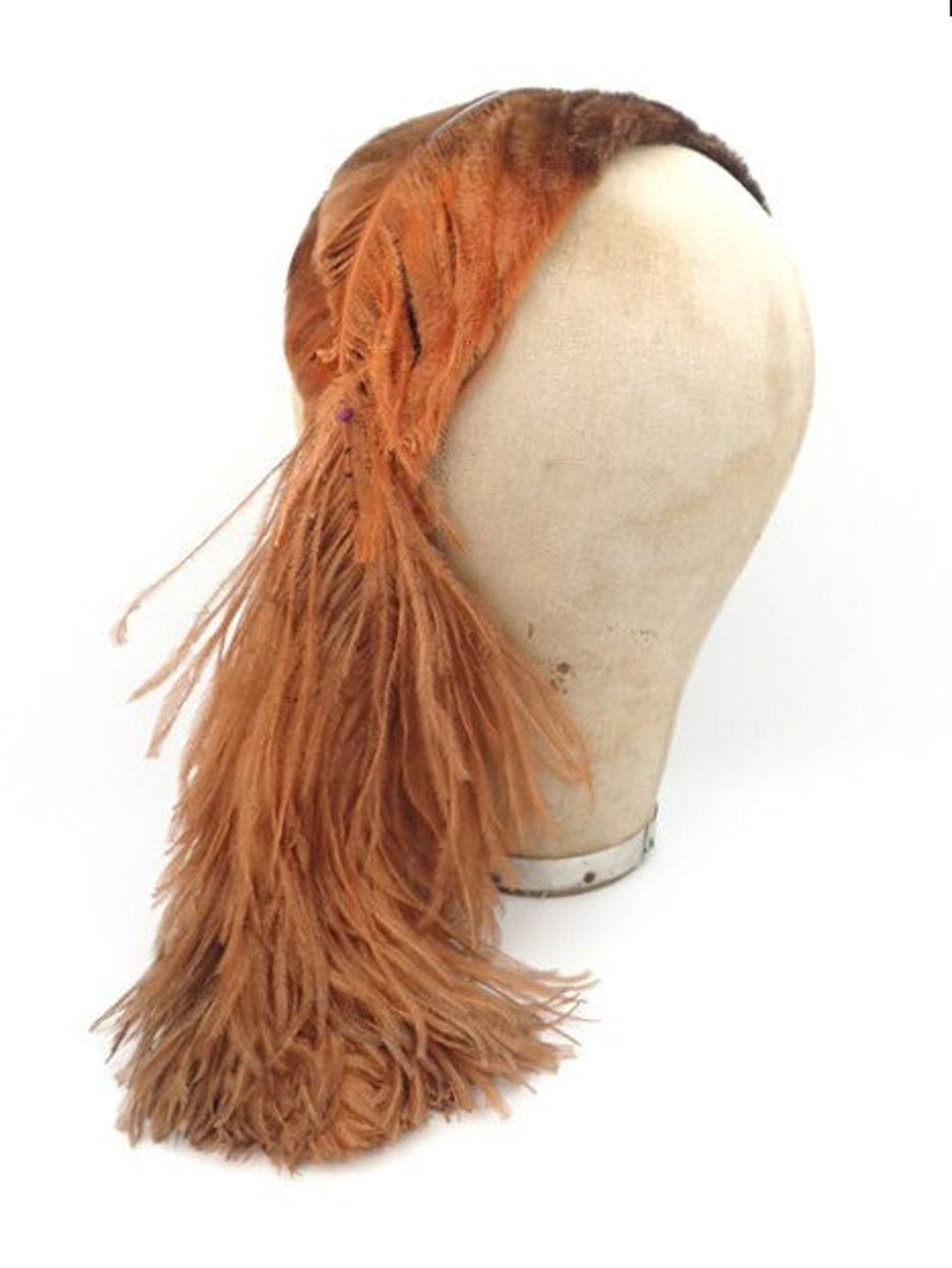 1930s Shaped Cinnamon Ombré Ostrich Shaped Feather Headdress - Etsy