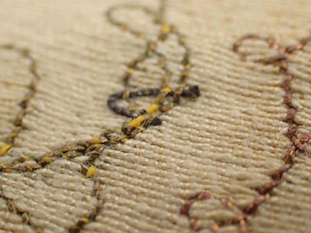 Beautiful Antique Hand Painted Woven Silk Metallic Thread | Etsy