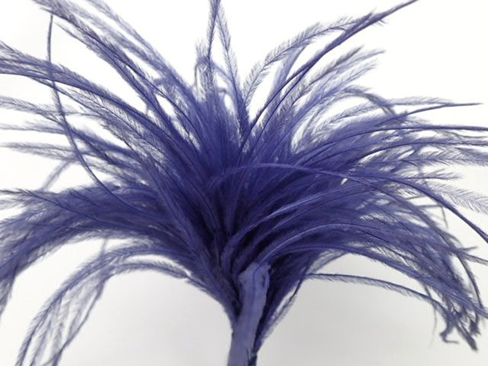 1930s Blue Ostrich Feather Spray Embellishment Hat Trim Trimming ...