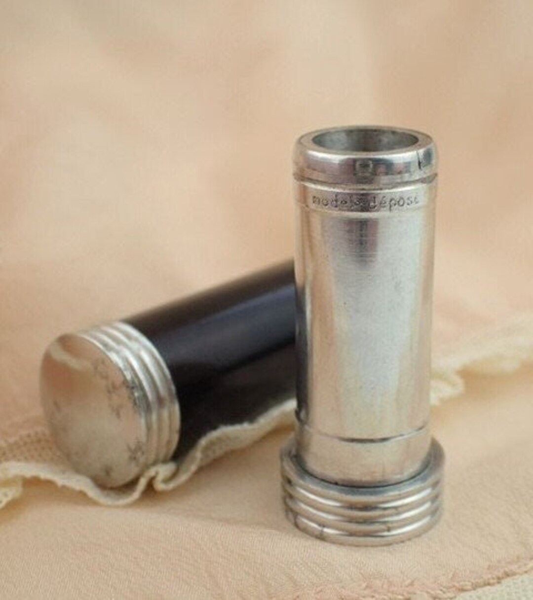 1950s? Vintage Le Rouge Baiser Lipstick Black Chrome Cosmetics ...