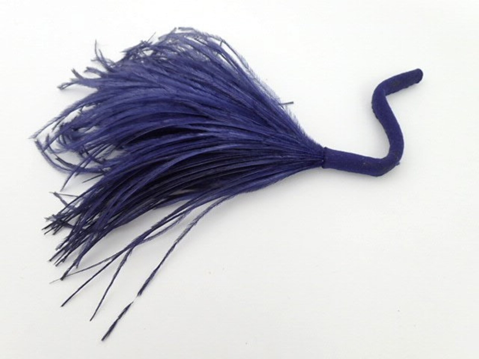 1930s Blue Ostrich Feather Spray Embellishment Hat Trim Trimming ...