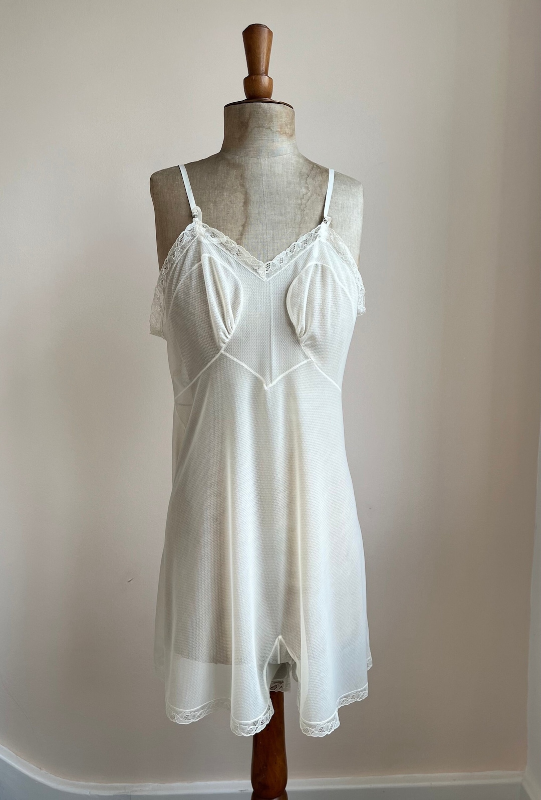 1950s Sheer Step in | Dainty Nylon Floral Lace | Teddy Romper Slip ...
