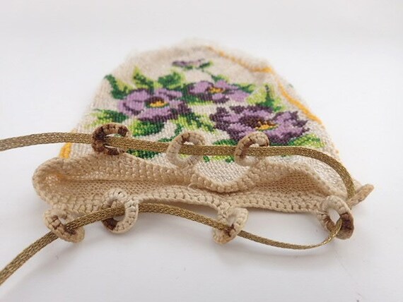Little 1900s Beaded Reticule Evening Purse Drawstring… - Gem