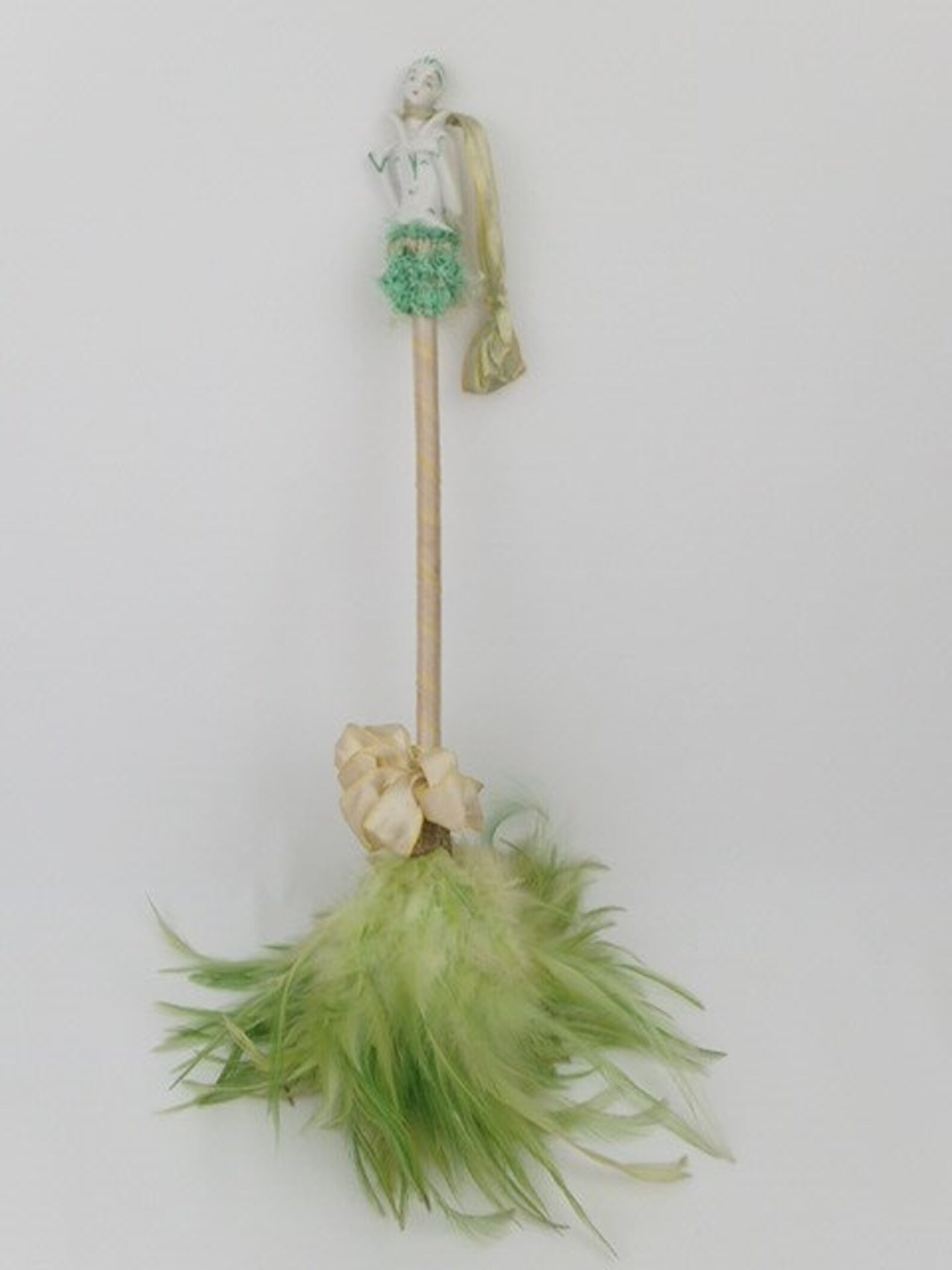 1920's Stylized Half Doll Feather Powder Puff Duster Wand - Etsy