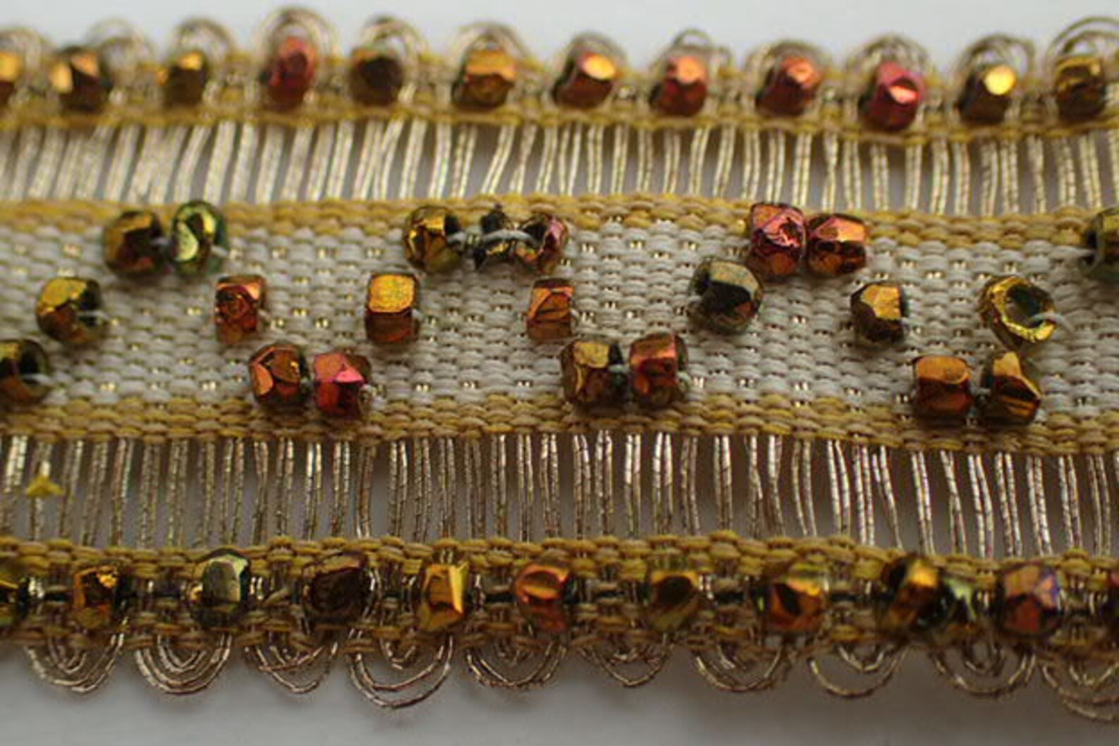 12 Inches 1920's Trimming Bronze Gold Metallic Thread - Etsy