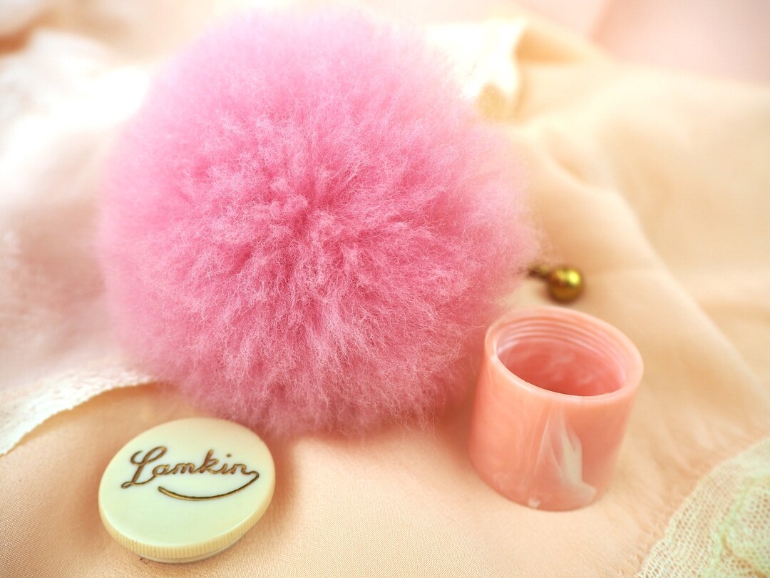 1930s Lamkin Pixie Powder Puff Marbled Pink Extending - Etsy