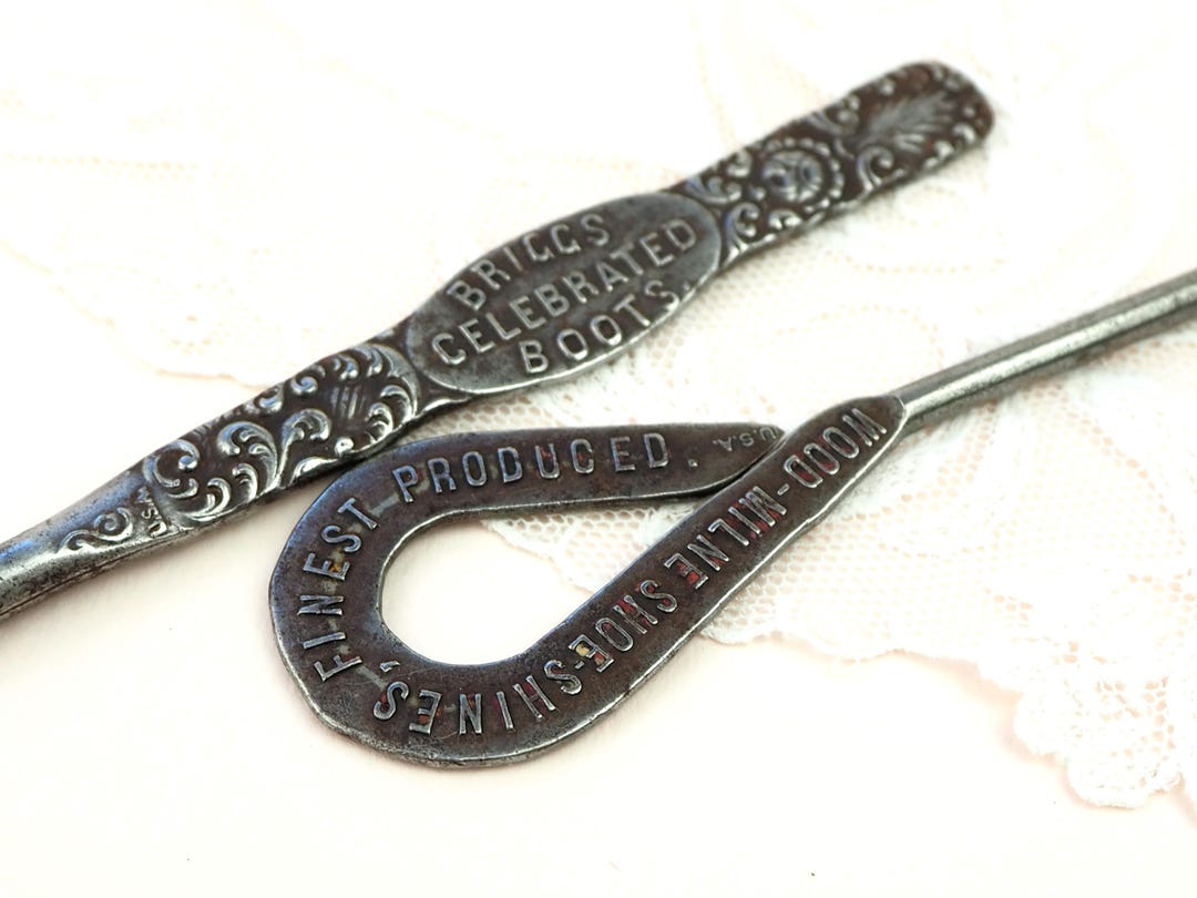 1900s 1910s Advertising Button Hooks | Briggs Boots Wood Milne Hook ...